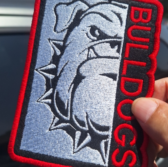 custom Embroidery | Art | Embroidered Bulldog Patch Or Swag Patch Ironon | Poshmark